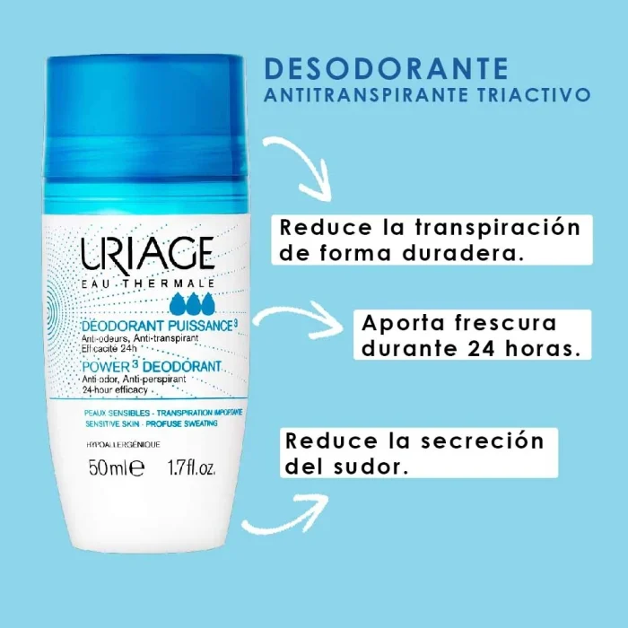 Uriage Desodorante power 3 x 50 ml - Piel Viva